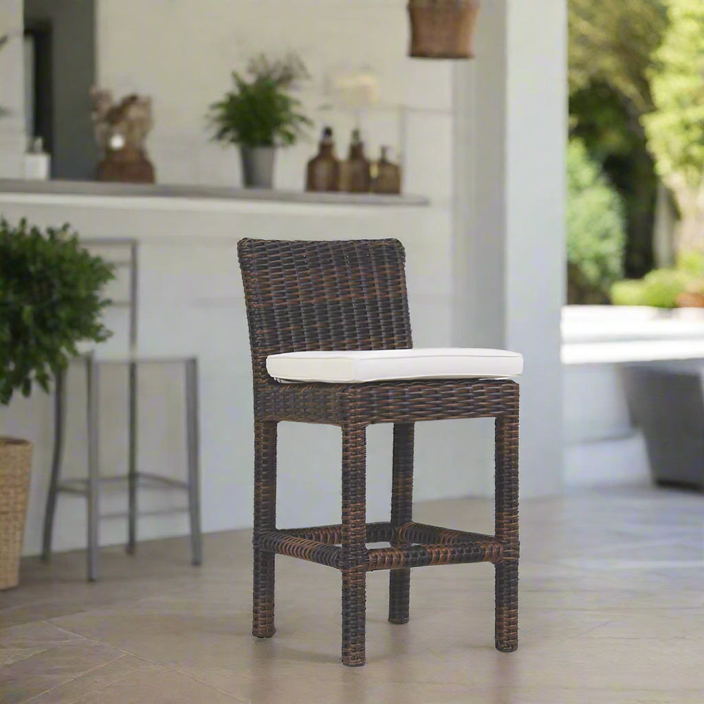 Sunset West Montecito Counter Stool – Outdoor Wicker Bar Stool